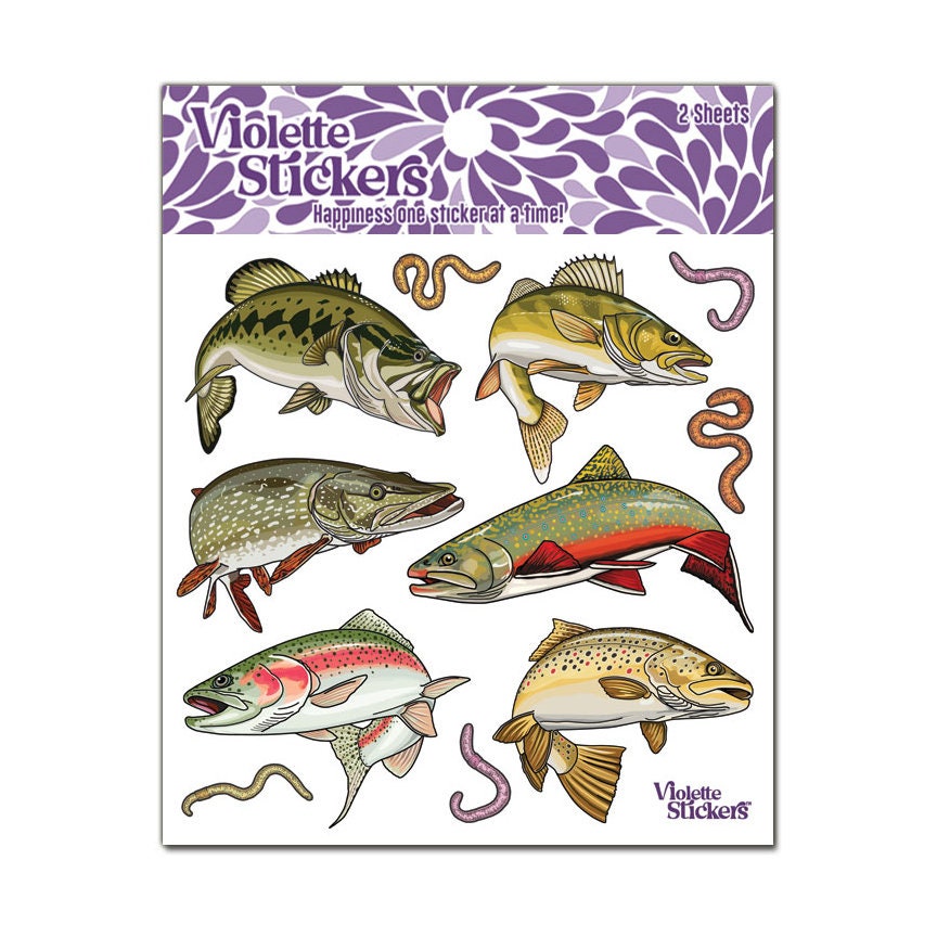 Gamefish Fishing Stickers 2 Sheets - Etsy