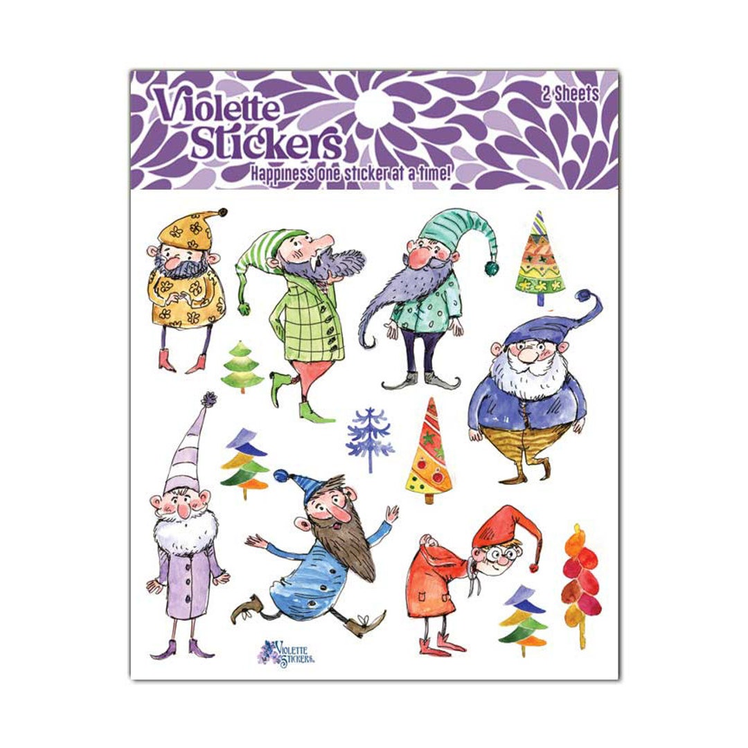 Dancing Elf Stickers 2 Sheets - Etsy
