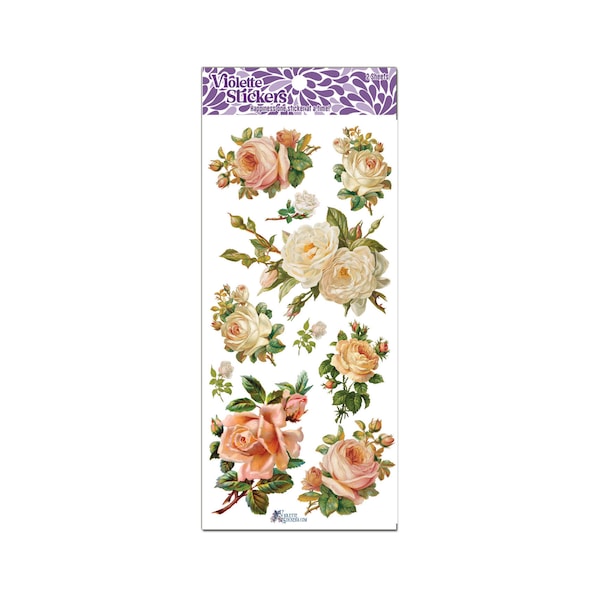 White Rose Stickers - Etsy