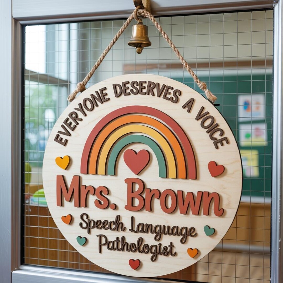 Custom Speech Pathologist Door Sign, Speech Therapist, SLP 3D Sign, New ...