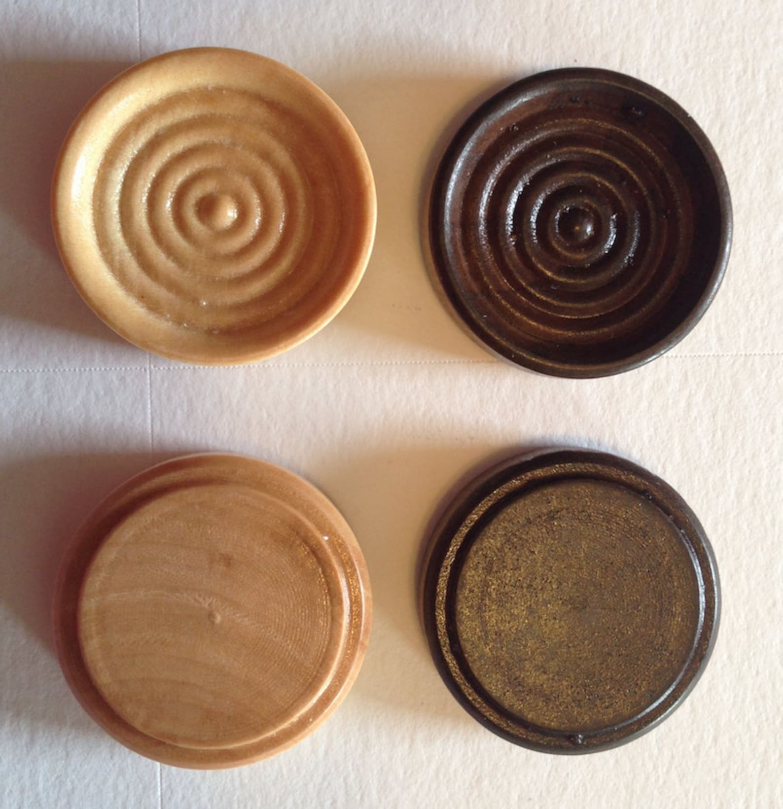 Wooden Checkers, Set of 24 - Etsy