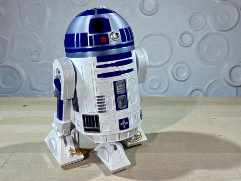 R2-D2 STL File for 3D Printing, Classic Astromech Droid Figure ...