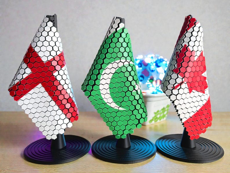 Flexible World Flags STL File for 3D Printing, Fabric Style Flag Decor ...