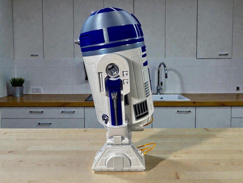 R2-D2 STL File for 3D Printing, Classic Astromech Droid Figure ...