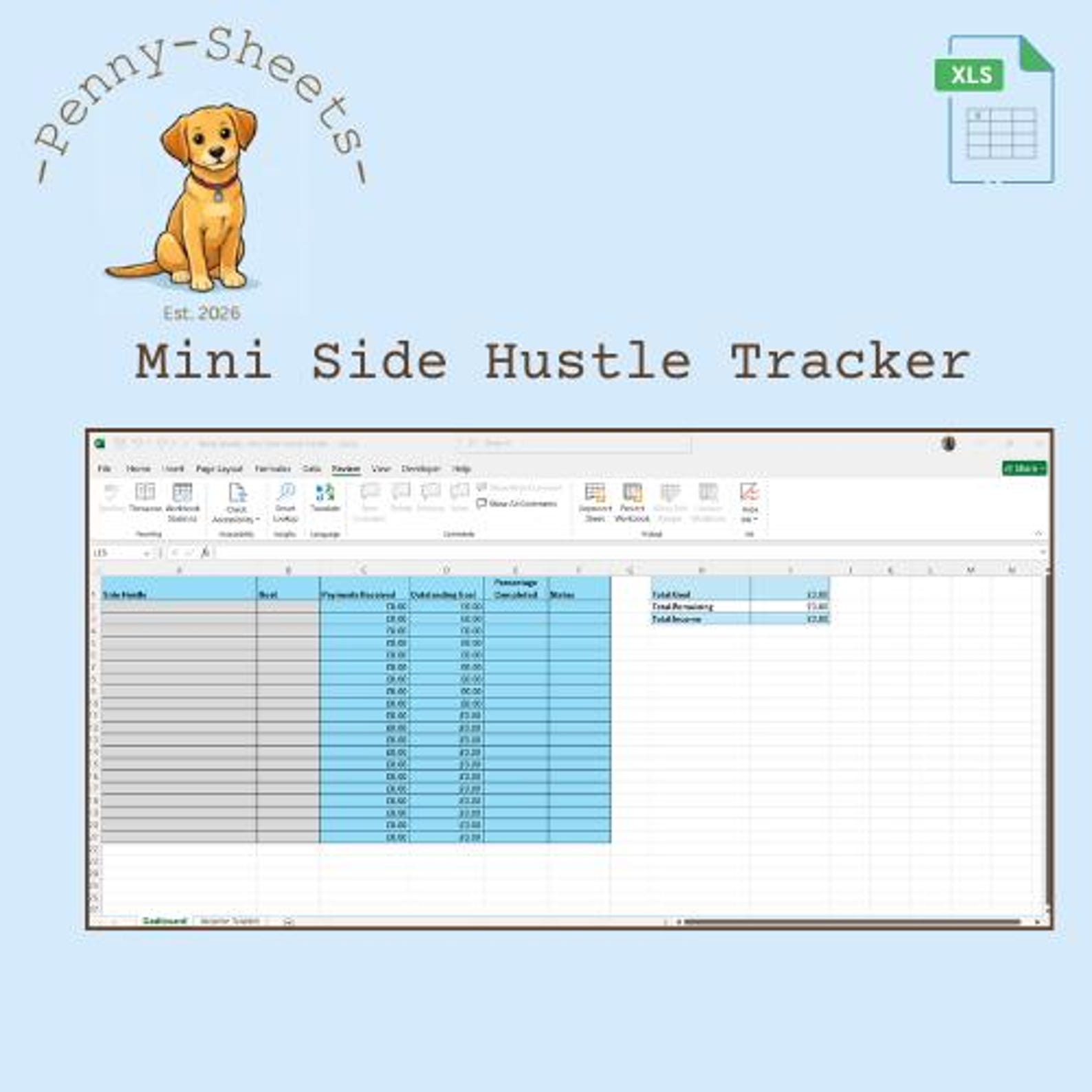 Mini Side Hustle Tracker – Income Log, Sales Tracker, Profit Planner ...