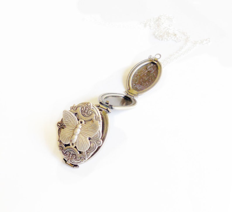Four Photo Locket Butterfly Locket.4 Photo Locket Necklace. - Etsy