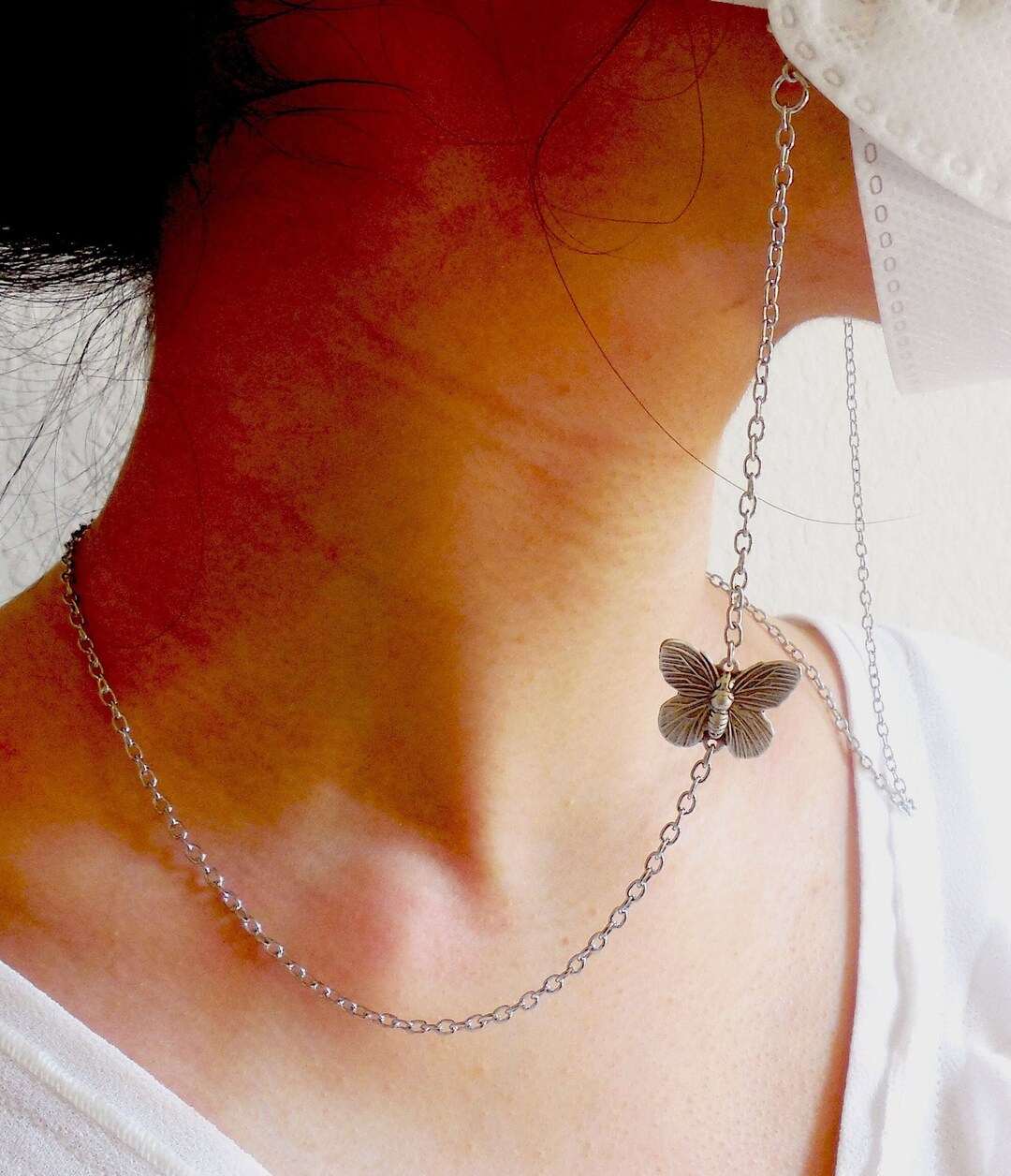 Butterfly Face Mask Chain,mask Necklace With Charm,face Mask Chain,face ...