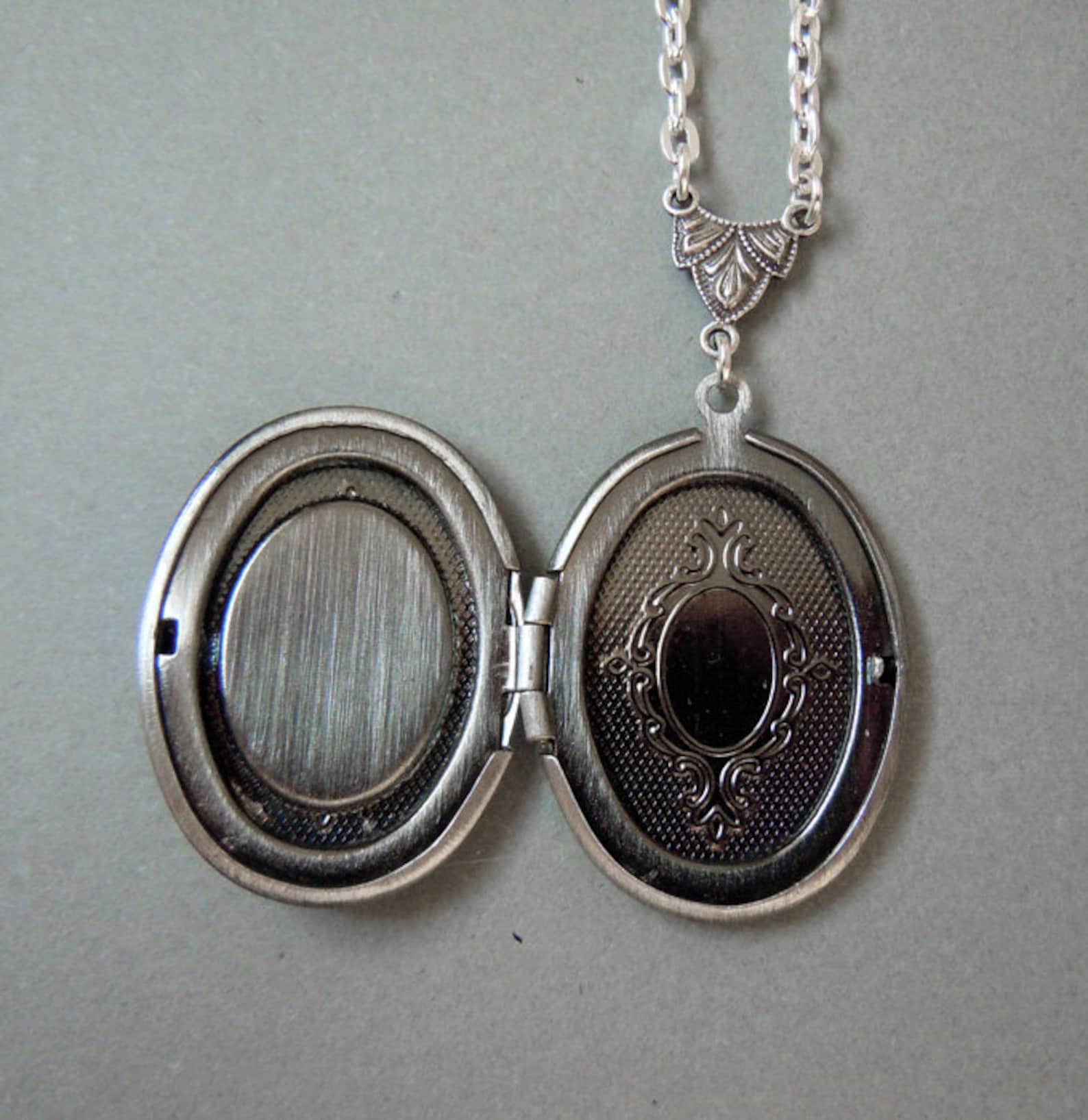 Rose Flower Locket Winter Rose Antique Style Silver Locket Gift for Her ...