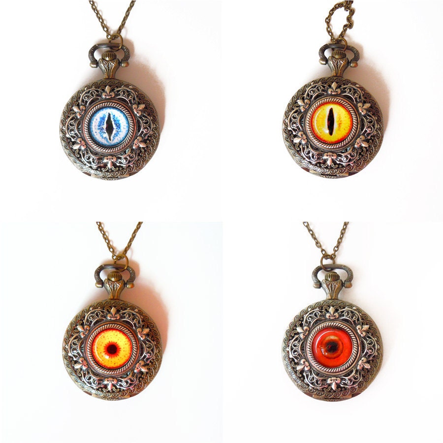 Eyeball Pocket Watch Necklace - Etsy
