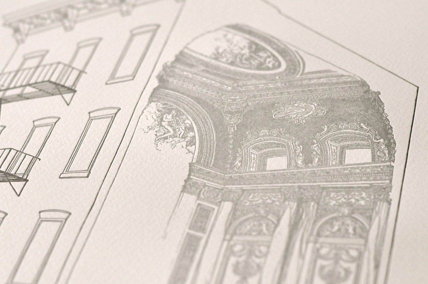 Brooklyn Walkup Drawing - Limited Edition Letterpress Print of 100 - Etsy