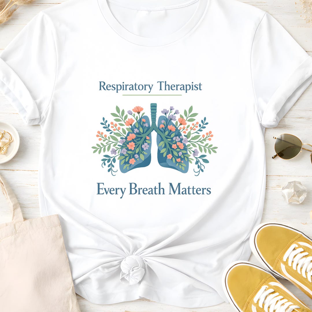 Respiratory Therapist Floral Lungs Gift Every Breath Matters RT Week ...