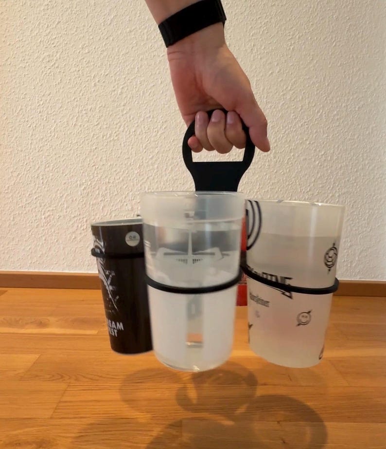 Foldable Drink Carrier for 6 Cups | Compact Foldable Beer Carrier ...