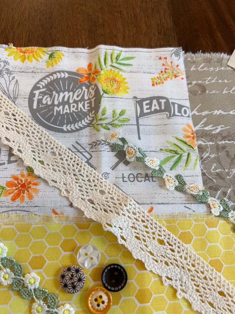 Fabric Theme BEES Slow Stitch, Collage, and Junk Journaling. - Etsy