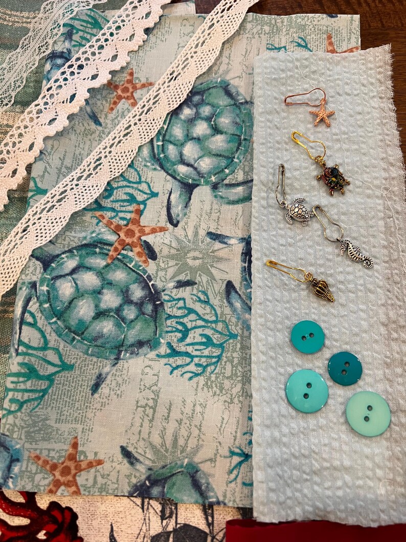 Fabric Theme OCEANS Slow Stitch, Collage, and Junk Journaling. - Etsy