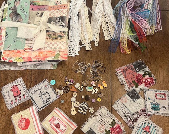 Vintage Fabric Snippet Roll 48 Inch - Etsy