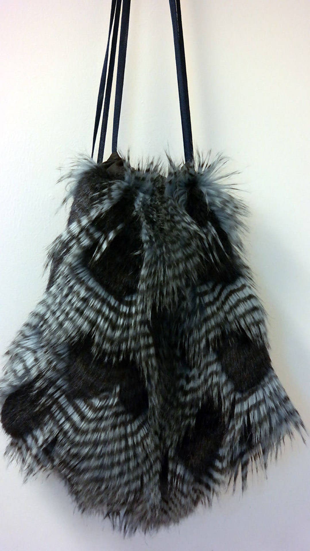 Blue Feather Faux Fur Backpack (order # BFL) - Etsy