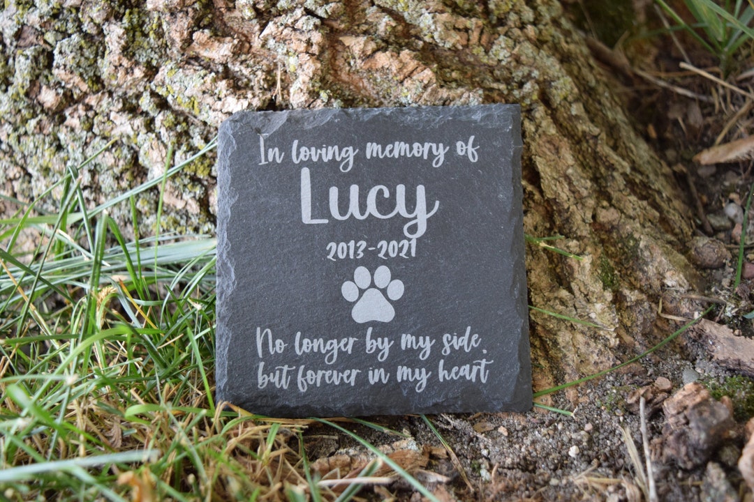 Pet Memorial Stone | Custom Dog Memorial | Personalized Slate Pet ...