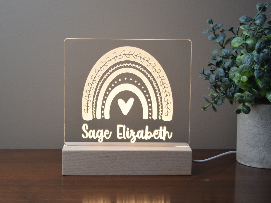 Rainbow Night Light for Girls Kids Night Light Rainbow - Etsy