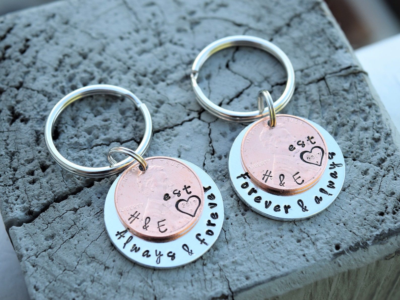 Always and Forever Forever and Always Couples Keychains. - Etsy
