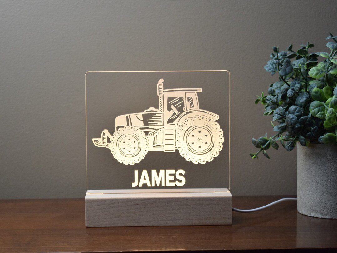 Tractor Night Light for Boys Tractor Gifts Personalized Night Light for ...