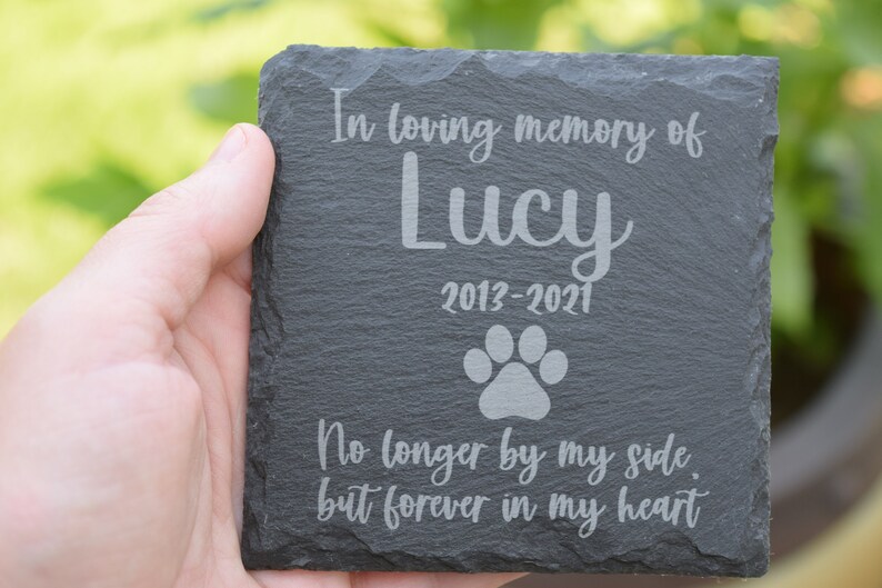 Pet Memorial Stone Custom Dog Memorial Personalized Slate - Etsy