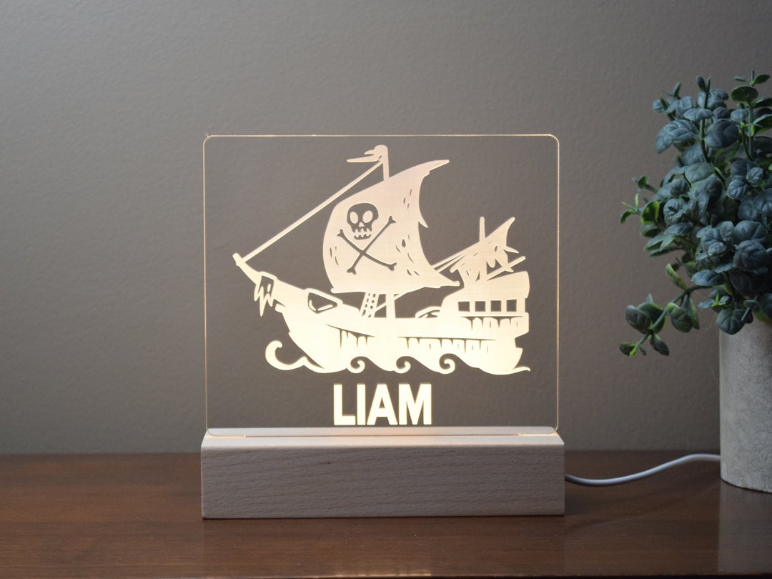 Pirate Ship Night Light for Boys Pirate Ship Gifts Personalized Night ...