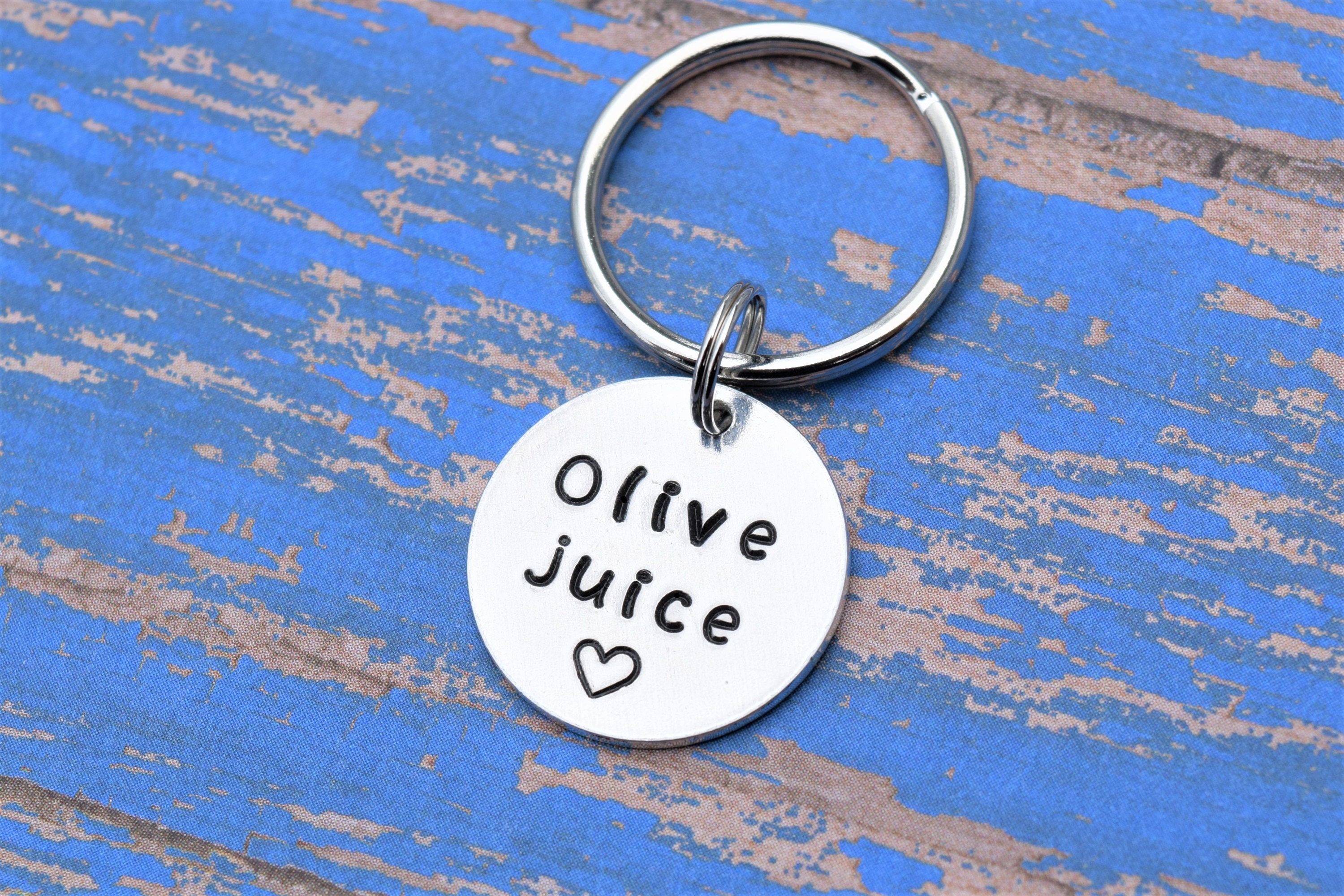Olive Juice Keychain I Love You Key Chain With Heart | Etsy