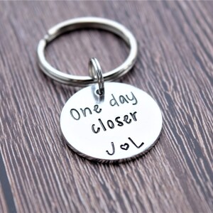 One Day Closer Keychain Deployment Keychain Deployment Gift for Husband ...