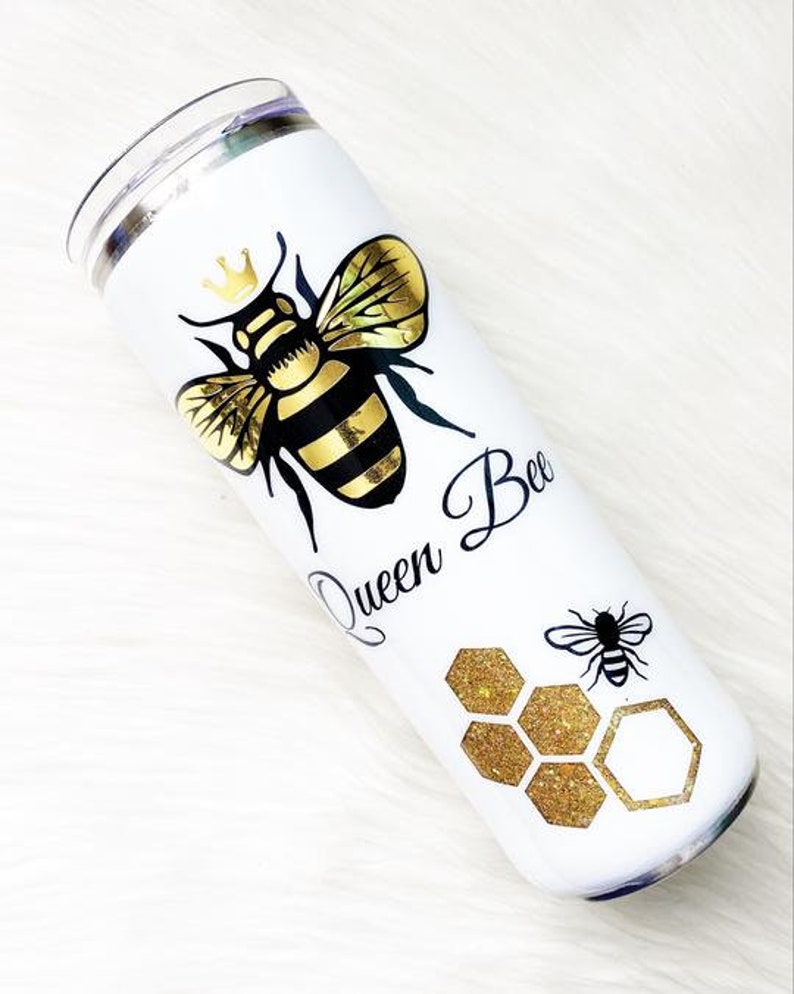 Queen Bee Honey bee Honeycomb Glitter 20oz Tumbler Cup/custom - Etsy