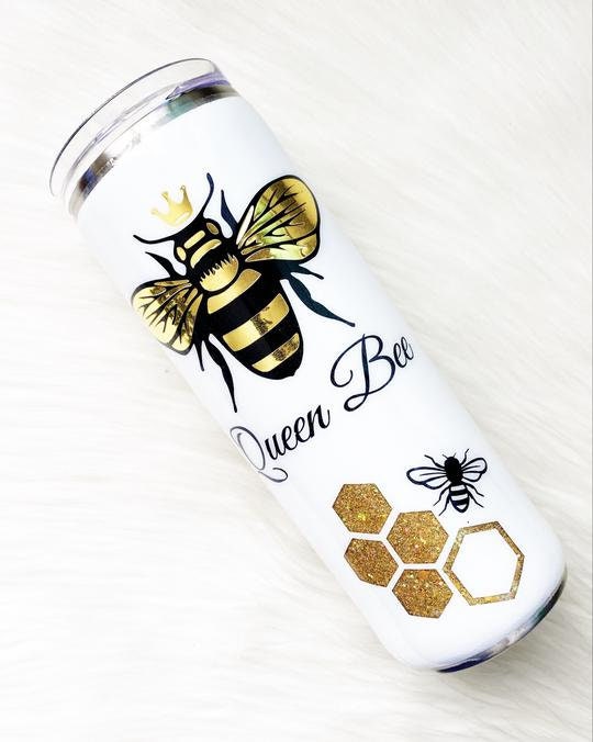 Queen Bee Honey bee Honeycomb Glitter 20oz Tumbler Cup/custom - Etsy