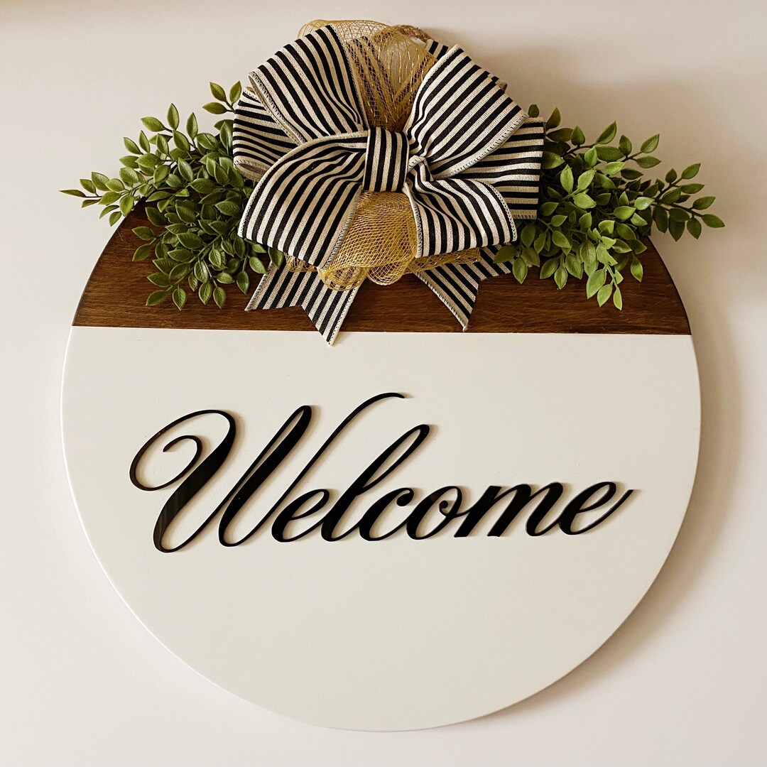 Front Door Decor rustic Door Sign Welcome Welcome to Our - Etsy