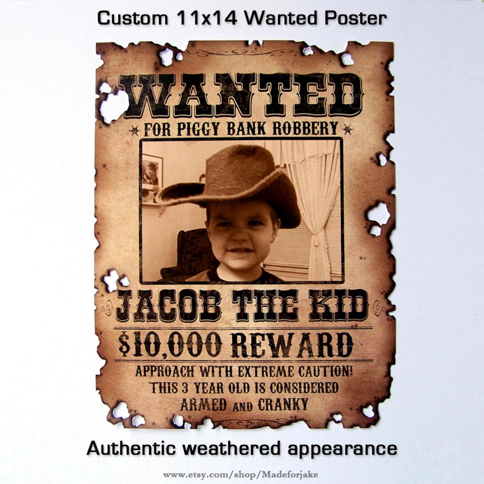 Custom Wanted Poster (11x14) - Etsy