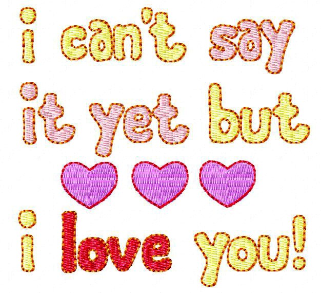 Baby's I Love You Machine Embroidery Design by Cutestuff Designs ...