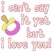 Baby's I Love You Machine Embroidery Design by Cutestuff Designs ...