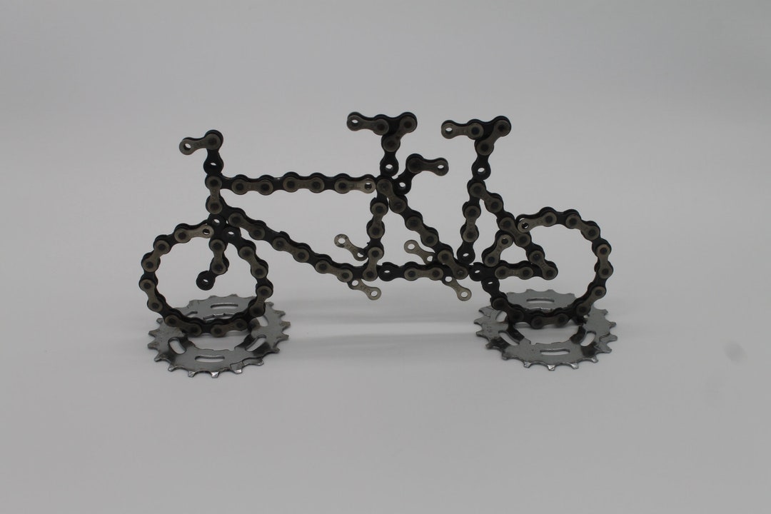 Tandem Bicycle With Gear Base Made From Recycled Chain - Etsy