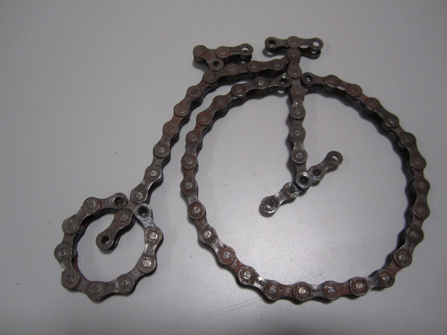 Bicycle Made From Recycled Bike Chain-antique Type (penny Farthing) - Etsy