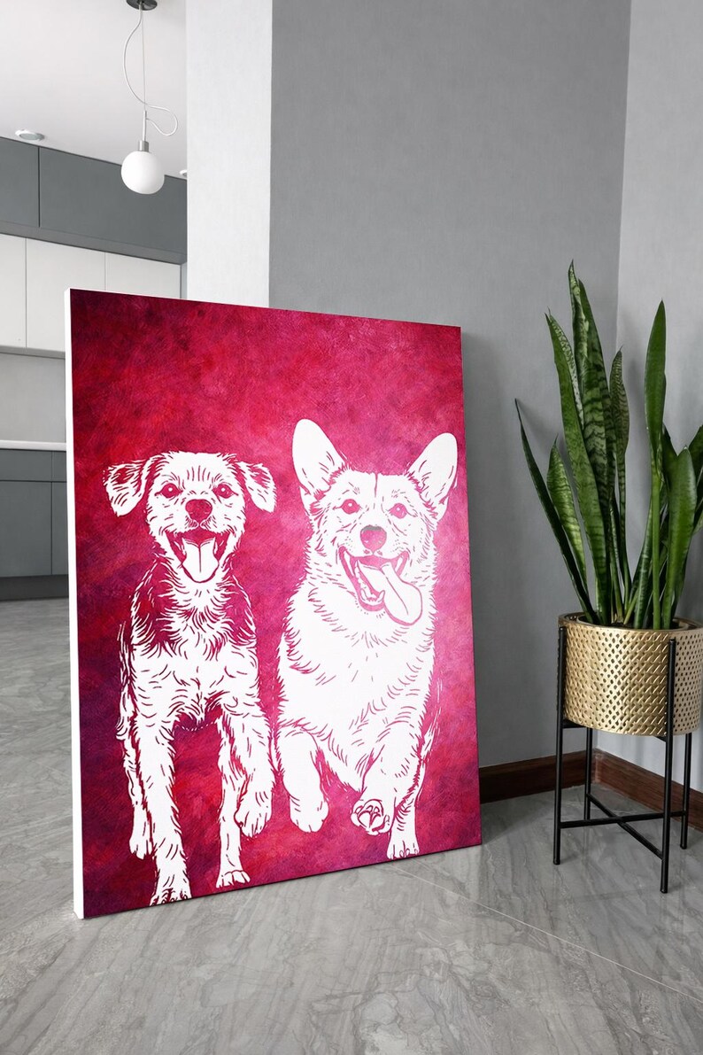 Custom Pet Portrait Painting Kit – Personalized Dog & Child DIY Canvas ...
