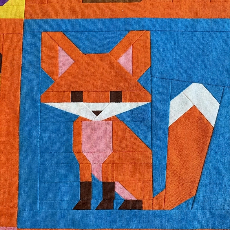 Woodland Animals Quilt Pattern Bundle Modern FPP Foundation Paper ...