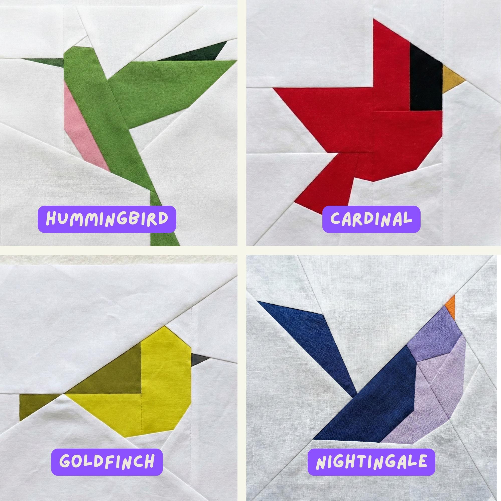 Woodland Animals and Birds Quilt Pattern Bundle Modern Sewing Pattern ...