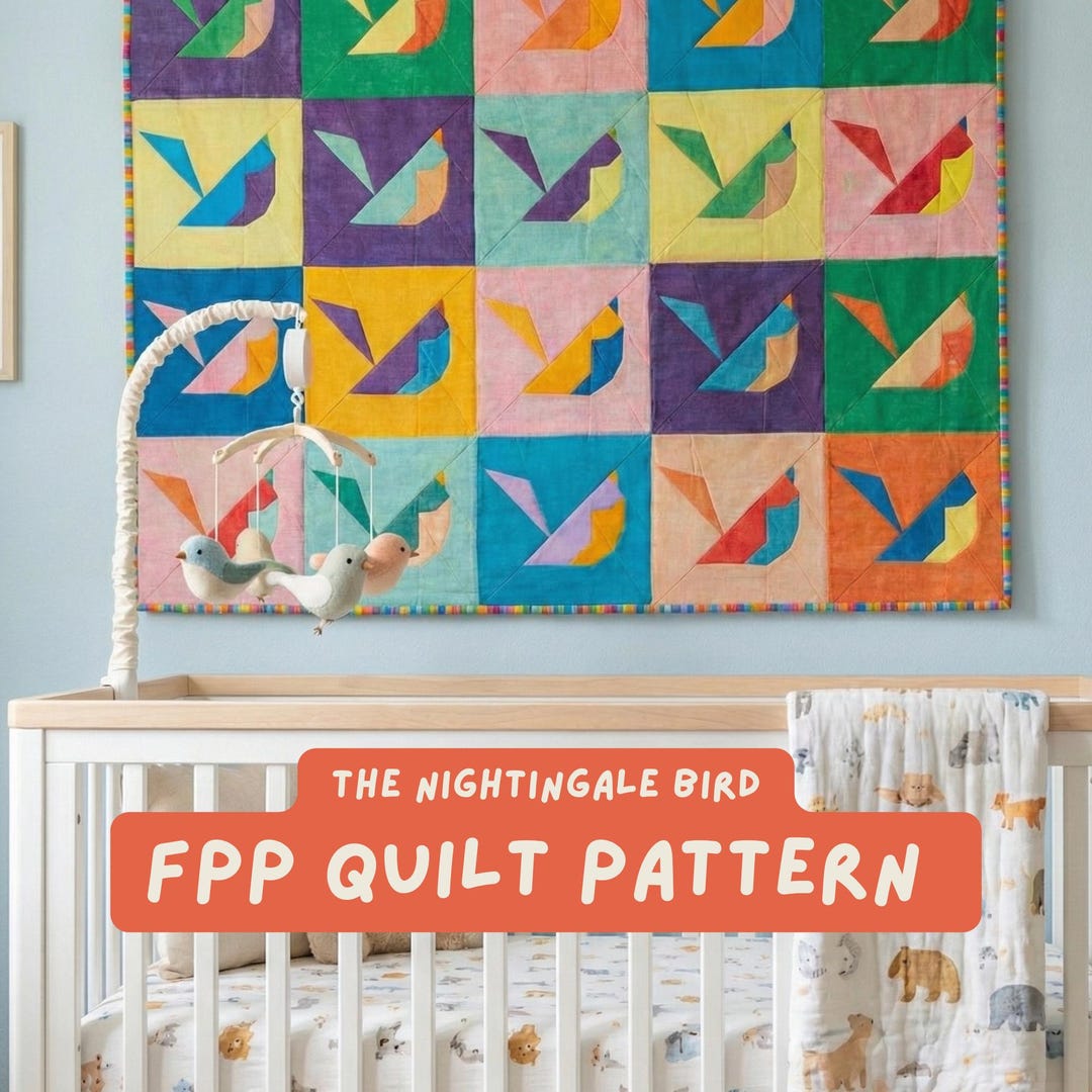 Bird Baby Quilt Pattern Foundation Paper Piecing FPP Sewing Pattern ...