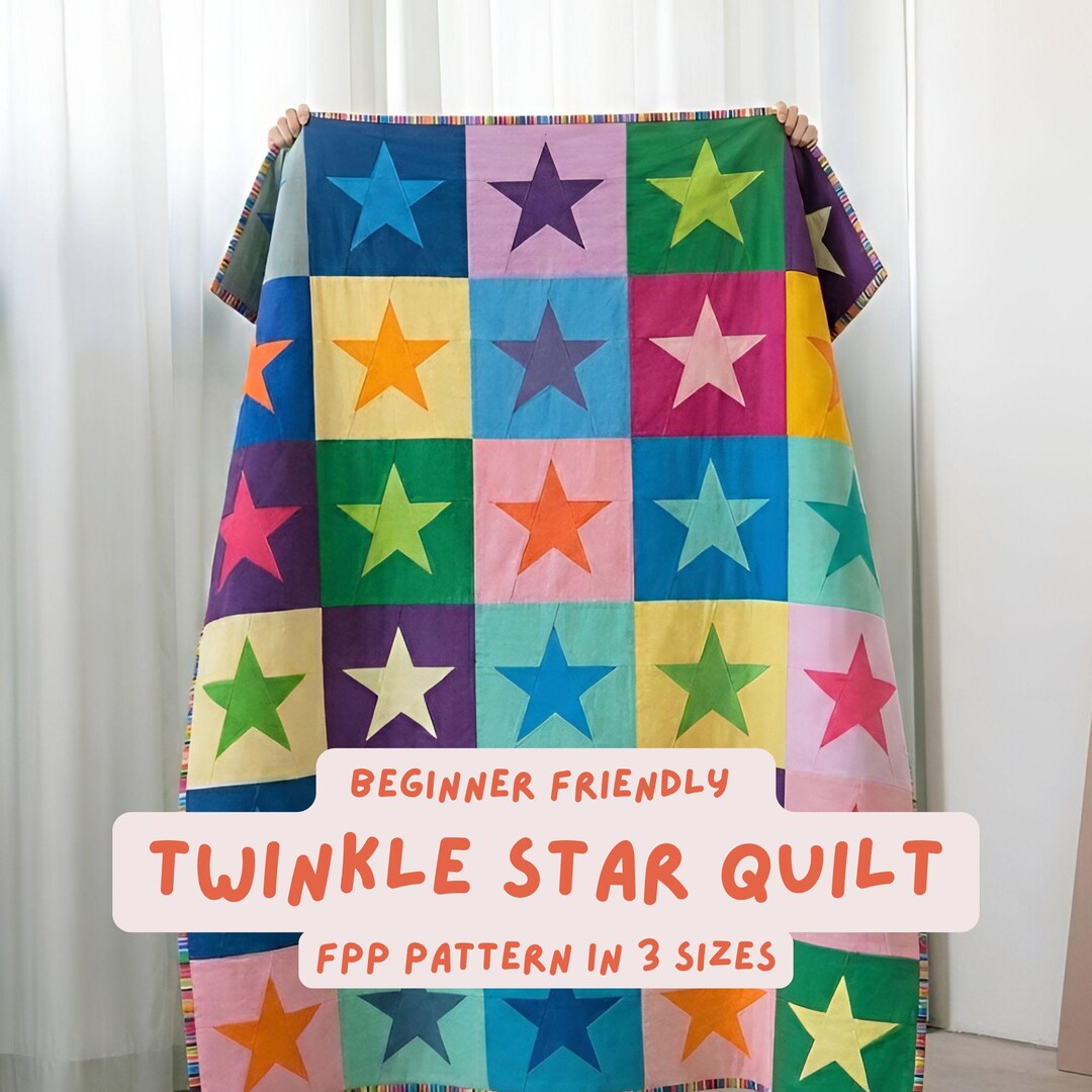 Star Quilt Pattern PDF Modern FPP Foundation Paper Piecing Block ...