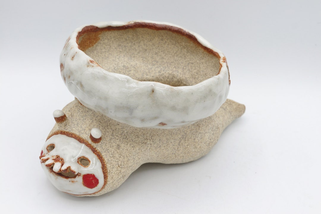 Snail Planter,head Planter, Ceramic Pot Handmade, Kodama Planter Pot ...