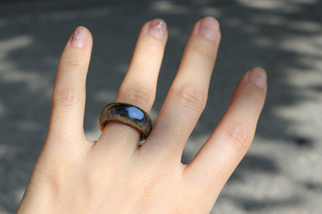 Handmade Ceramic Ring: Light Sky Blue Minimalist Band, Size 5.5 - Etsy