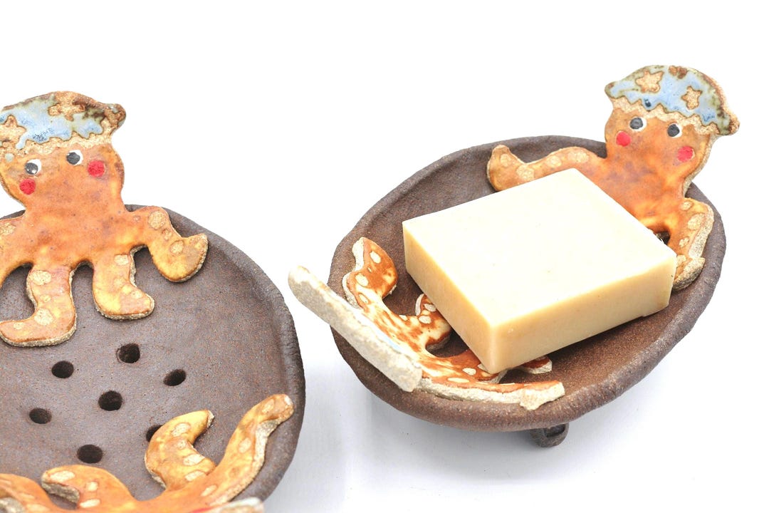 Octopus Self Draining Soap Dish Kitchen Decor Bathroom Decor Home Decor ...