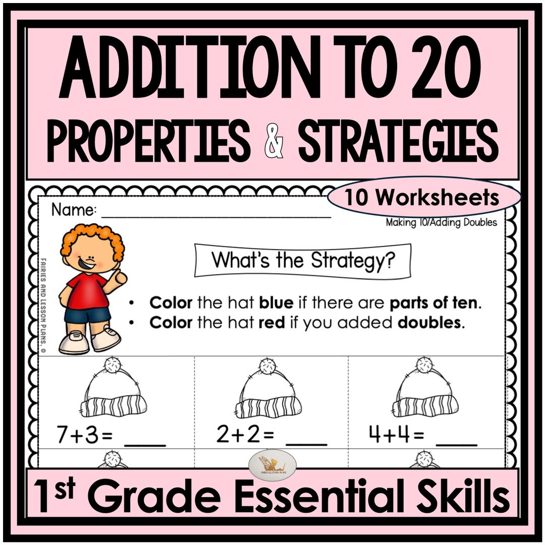 1st Grade Addition to 20 Worksheets | Making Ten, Fact Families, Add ...