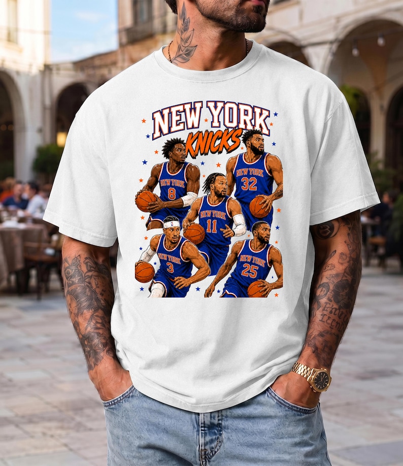New York Knicks Basketball Shirt | Brunson Anunoby Hart Towns Bridges ...