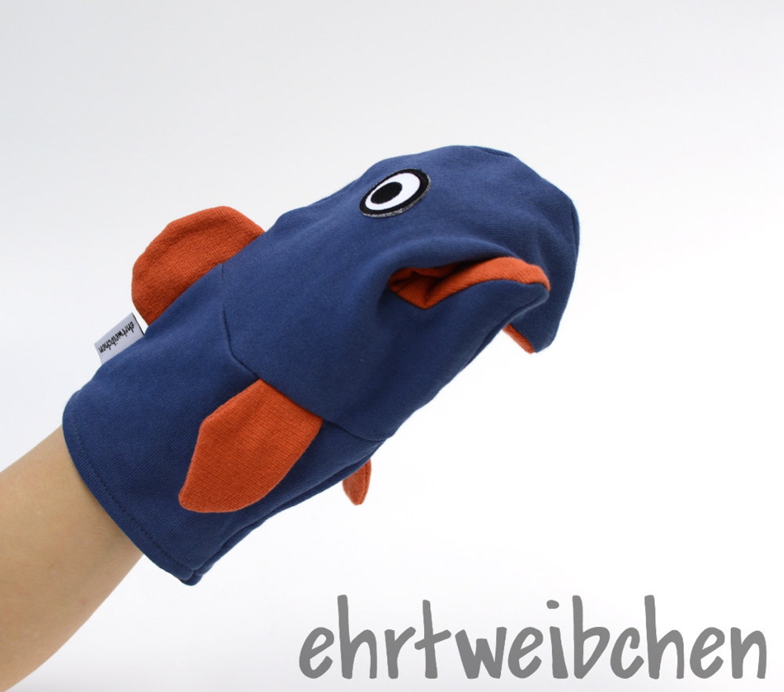 FISH Hand Puppet Made of Organic Cotton | Etsy