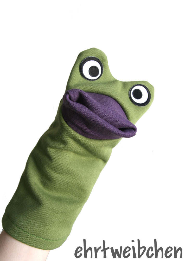 FROG Hand Puppet With Mood Made of Cotton - Etsy