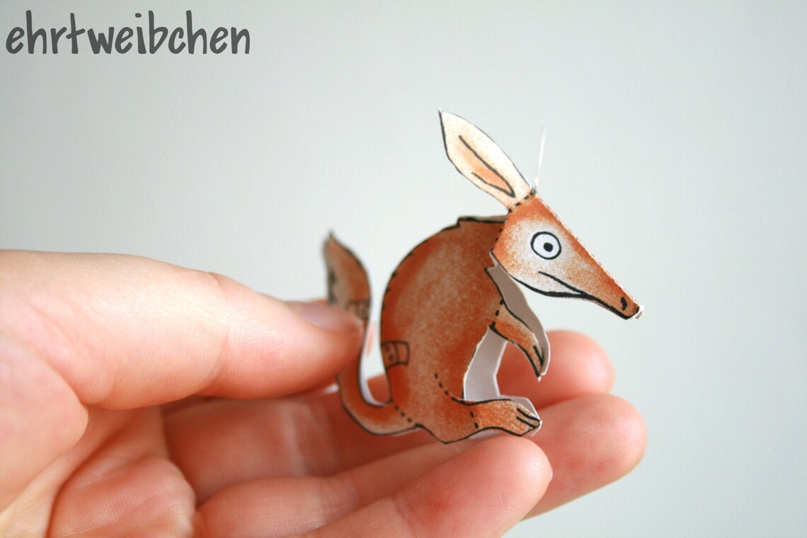 Paper Craft of Extinct Animals, Cut-out Sheet, Printed on Recycling ...