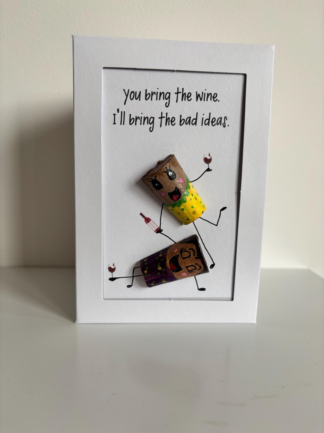 Funny Cork Character Card – Handmade UK Design - Etsy UK